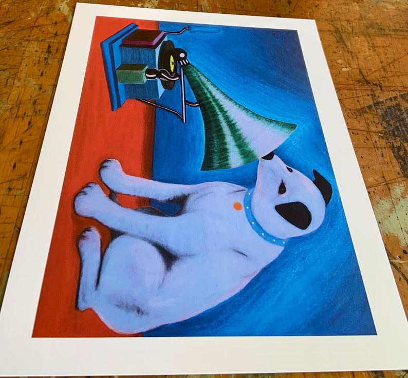 Vintage RCA Dog Print - Etsy
