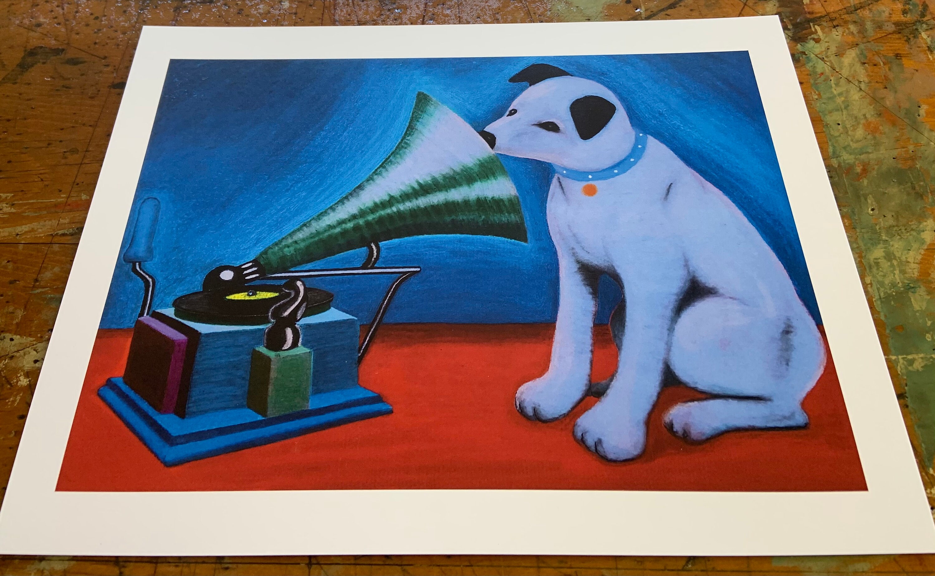 Vintage RCA Dog Print - Etsy