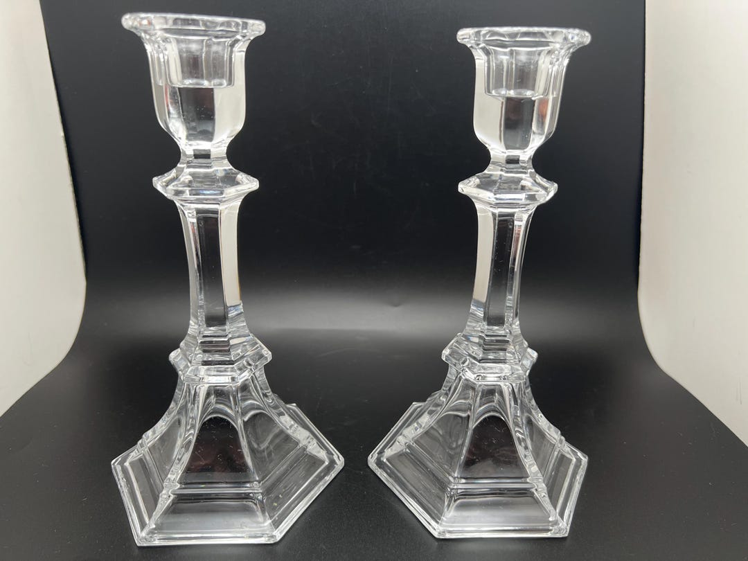 Crystal Candlestick Holders 8" - Etsy