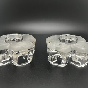 Colony Glass Flower Candlestick Holders (2) - Etsy