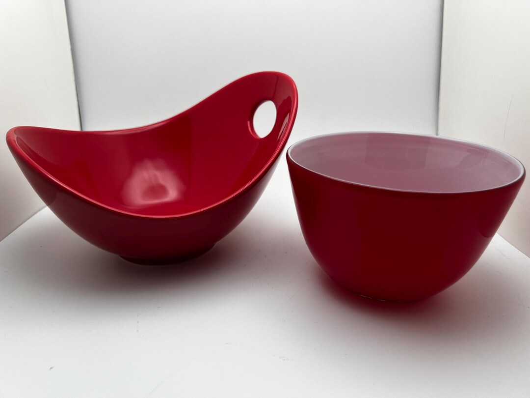Red Ceramic & Glass Bowls - Etsy