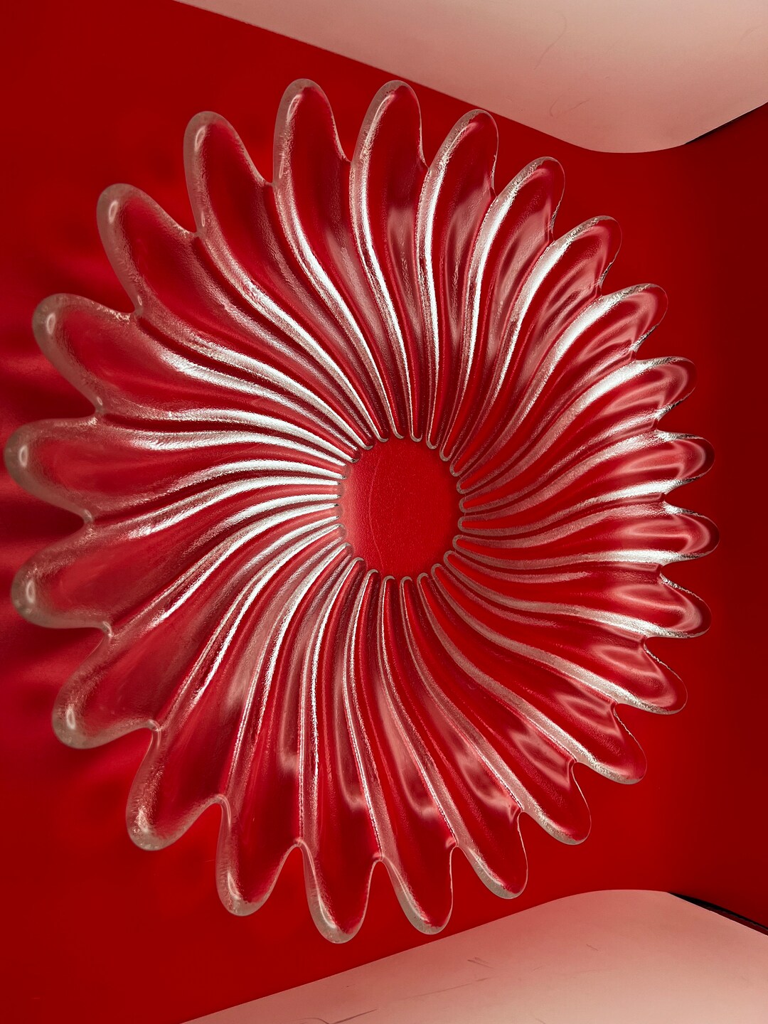 Blenko Glass Flower Serving Tray 12.75 - Etsy