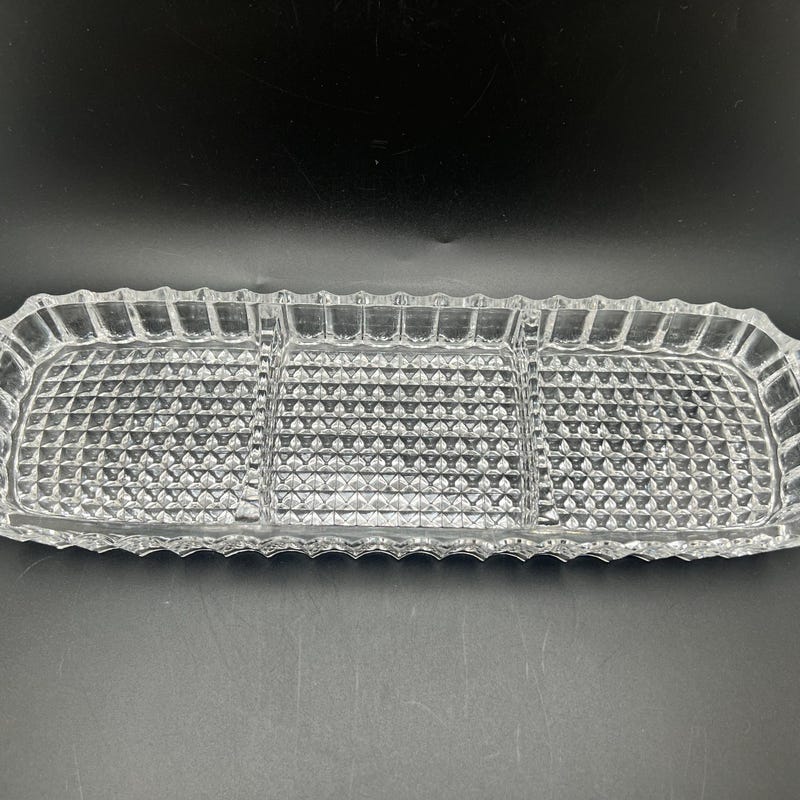 Crystal Serving Tray - Etsy