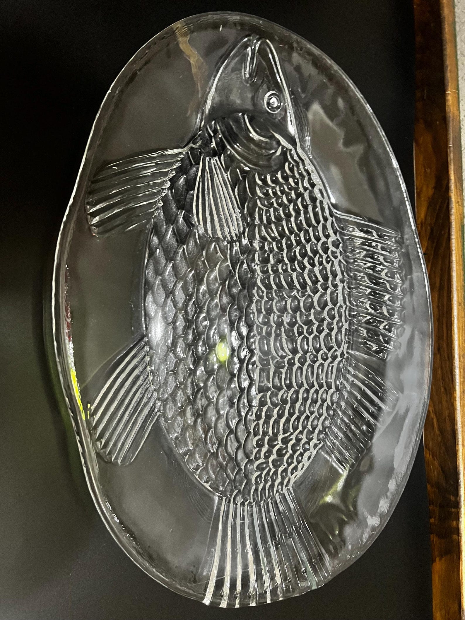 Nuutajarvi "ahti" Glass Fish Platter 16.5" - Etsy