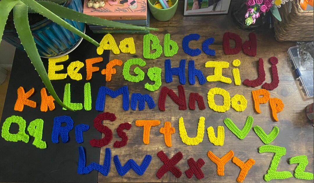 Handmade Crochet Alphabet Letters, Uppercase and Lowercase Letters ...