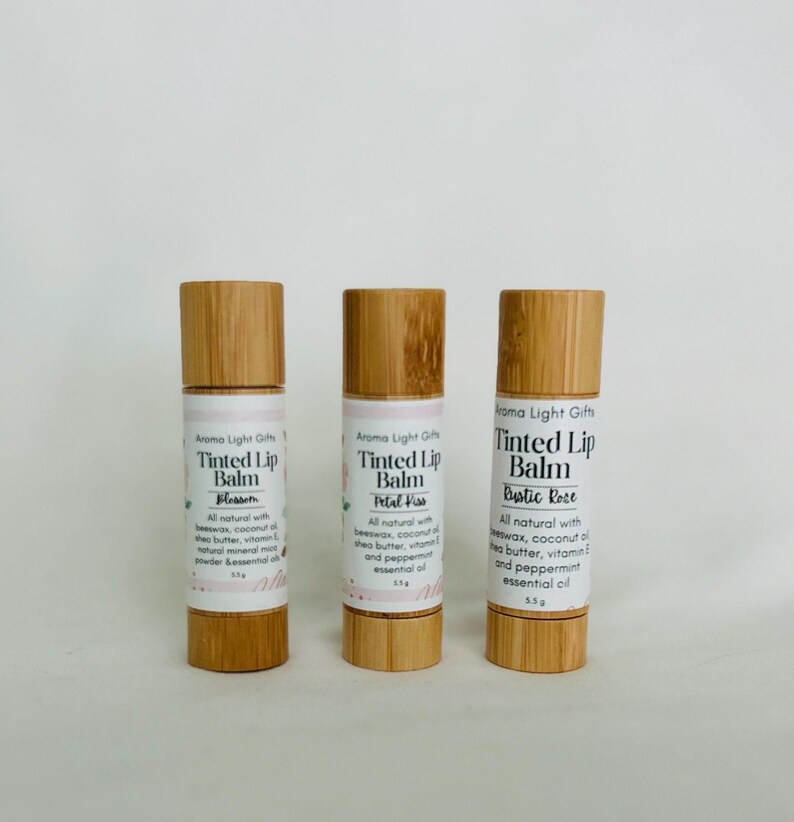 Tinted Lip Balm All Natural With Beeswax, Coconut Oil, Shea Butter ...