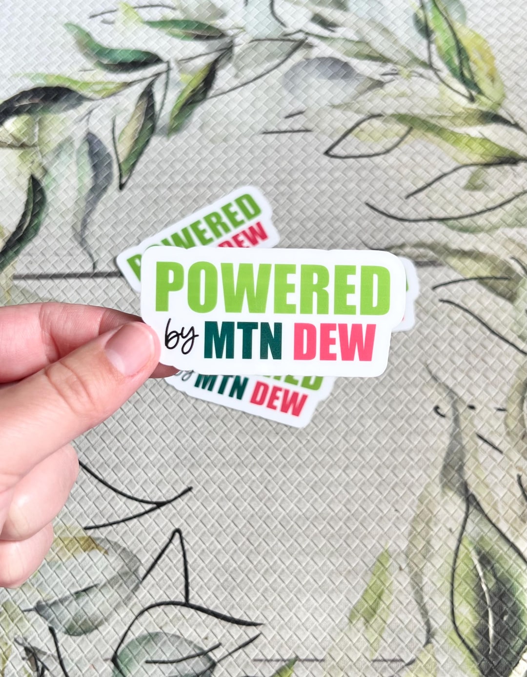 Powered by Mtn Dew Vinyl Decal - Etsy