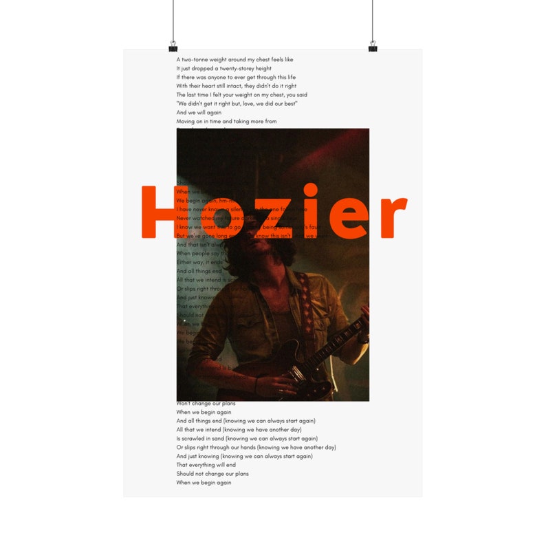 Hozier All Things End Poster - Etsy Canada
