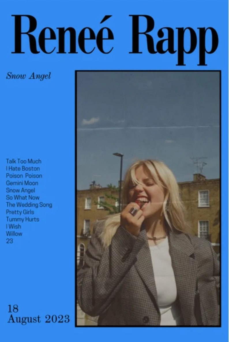 Renee Rapp Snow Angel Poster - Etsy