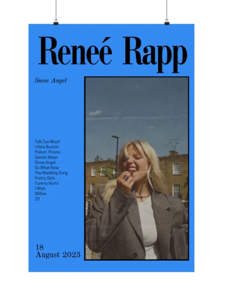 Renee Rapp Snow Angel Poster - Etsy