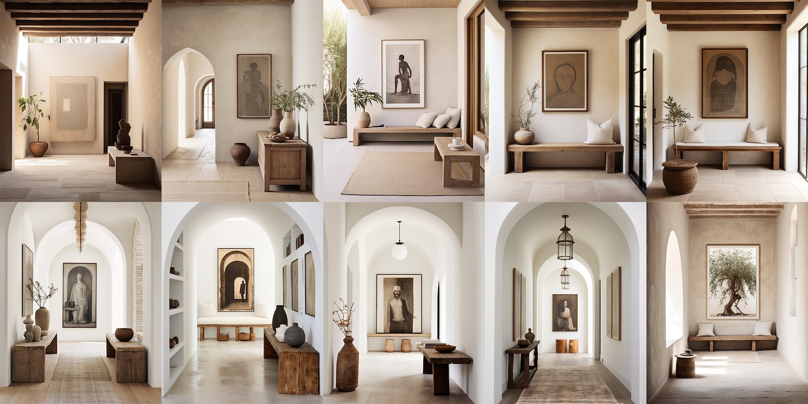10 Hallway Wall Art Mockups, PSD Template, Customizable Frame ...