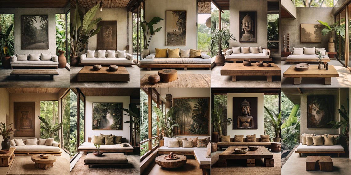 10 Tropical Wall Art Mockups, Adjustable Frame / Color, Luxury Stylish ...