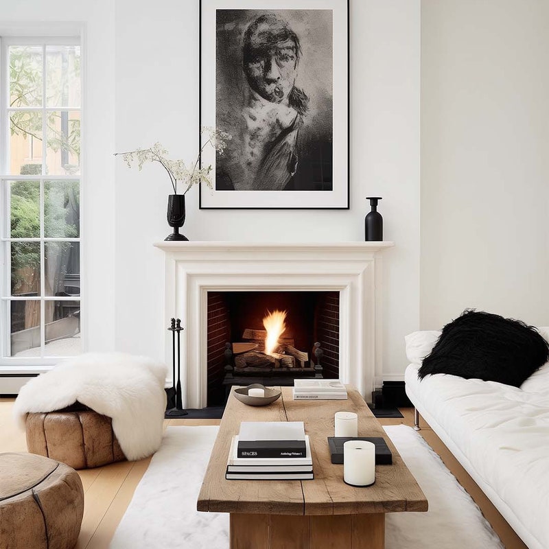 Fireplace Poster - Etsy