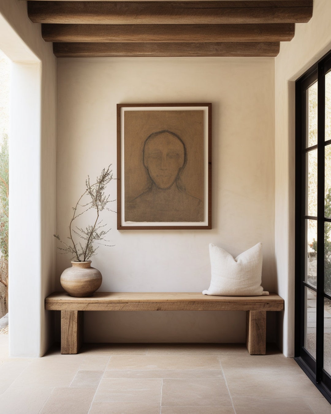 Hallway Wall Art Mockup, PSD Template, Customizable Frame, Photoshop ...