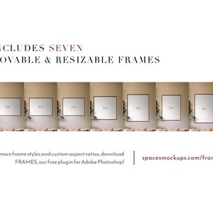 Tropical Wall Art Mockup, Adjustable Frame / Color, Luxury Stylish High ...