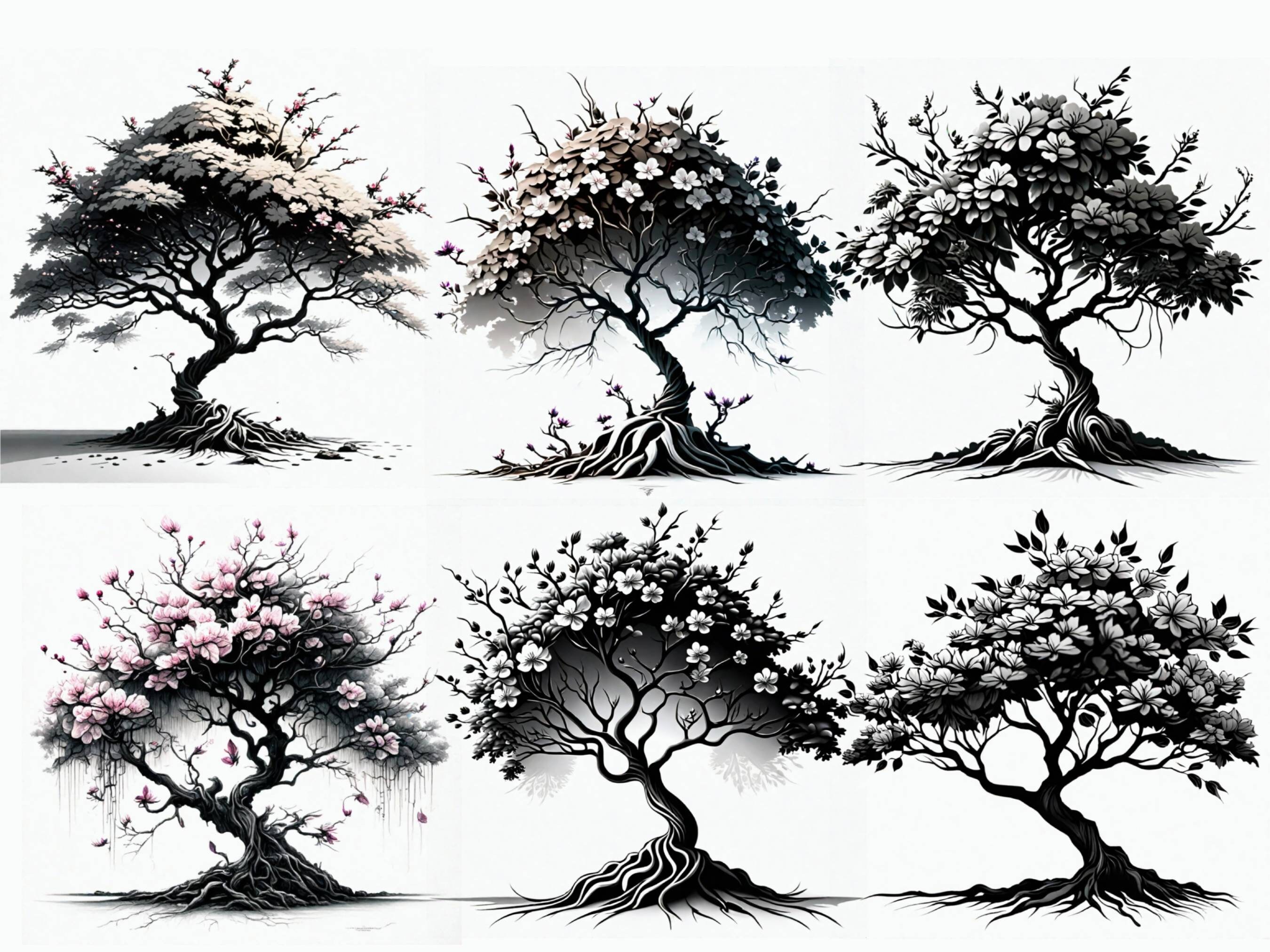 100 Procreate Tree Stamps, Realistic Tree Brushes for Procreate, Tree ...