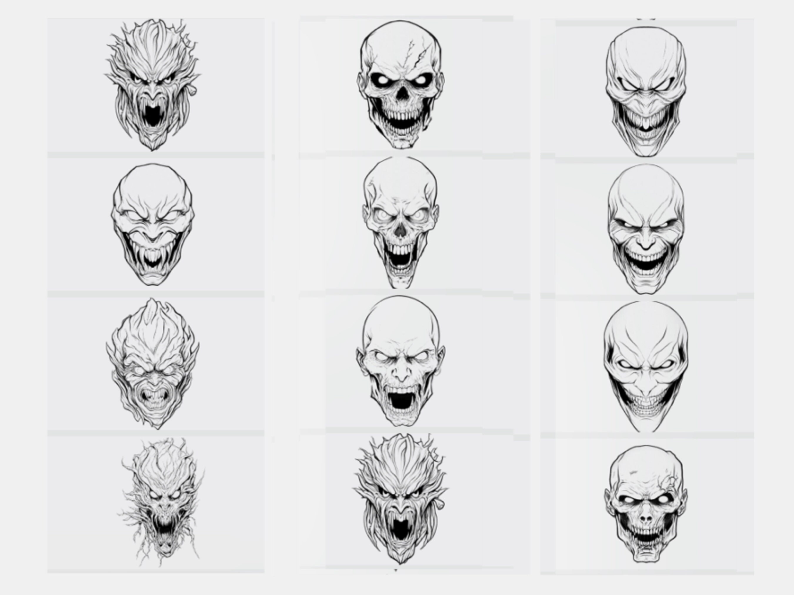 100 Scary Mask Procreate Stamp, Horror Mask Stamp for Procreate Ipad ...