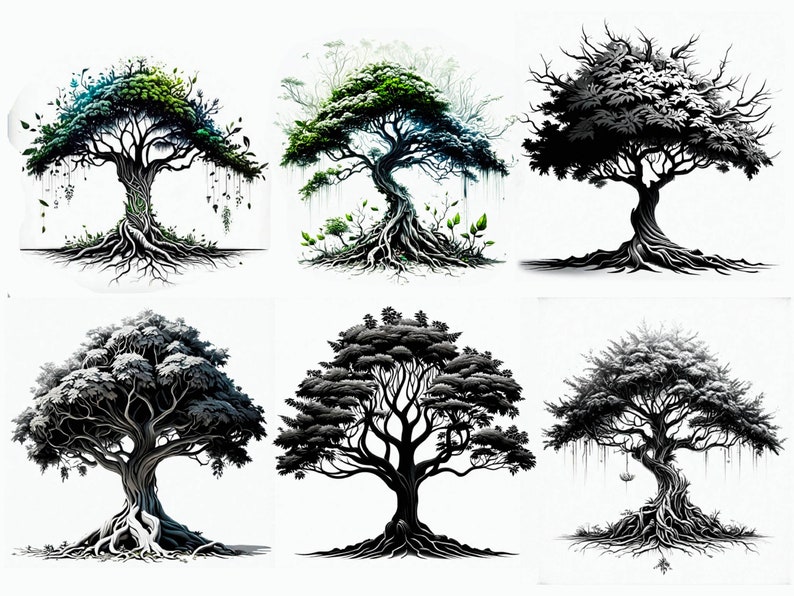 100 Procreate Tree Stamps, Realistic Tree Brushes for Procreate, Tree ...