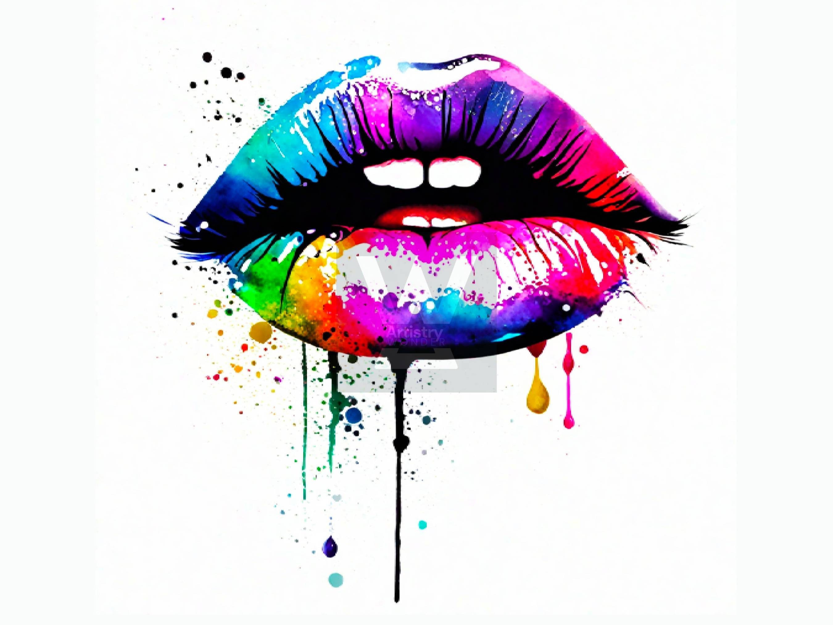 100 Procreate Realistic Lip Stamps, Lip Stamp Brushes for Procreate ...