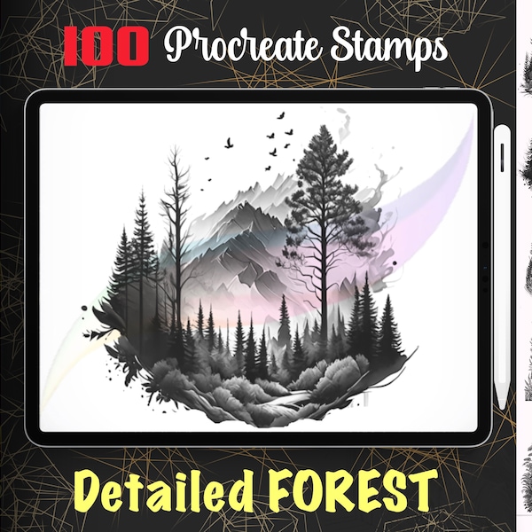 Forest Stamp - Etsy