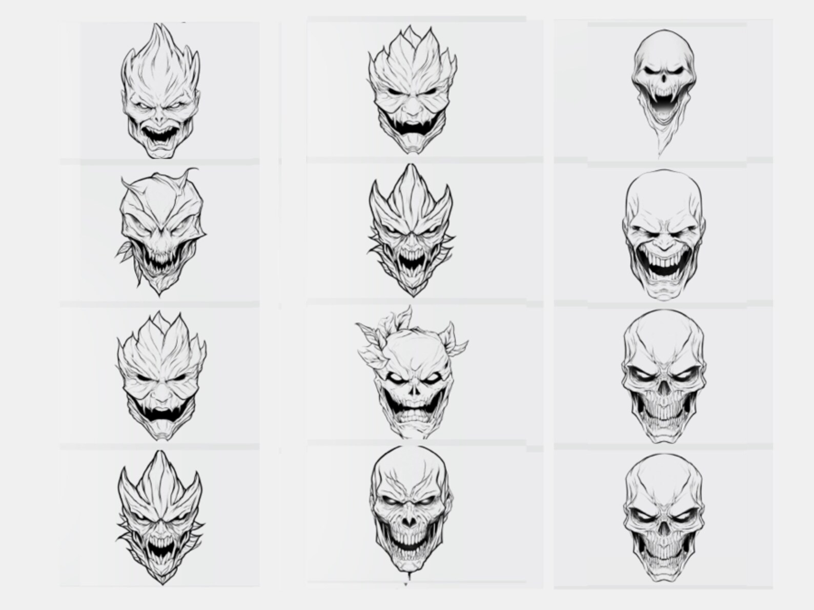 100 Scary Mask Procreate Stamp, Horror Mask Stamp for Procreate Ipad, Scary Face Brush Set ...