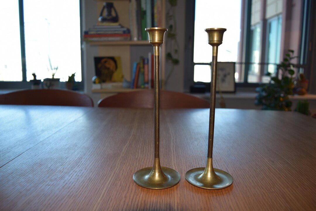 Pair of Skinny Candlesticks - Etsy