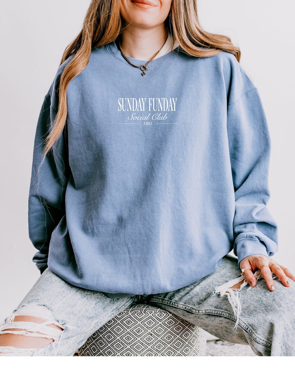 Sunday Funday Social Club Comfort Colors Sweatshirt - Etsy