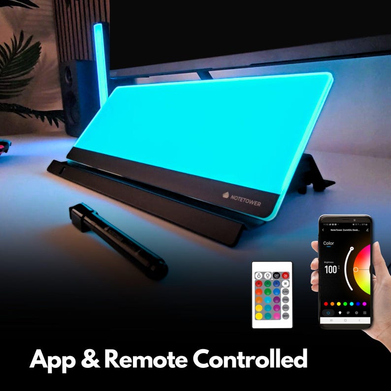 LED Color Changing Desktop Whiteboard | Smart Desk Organizer - Etsy