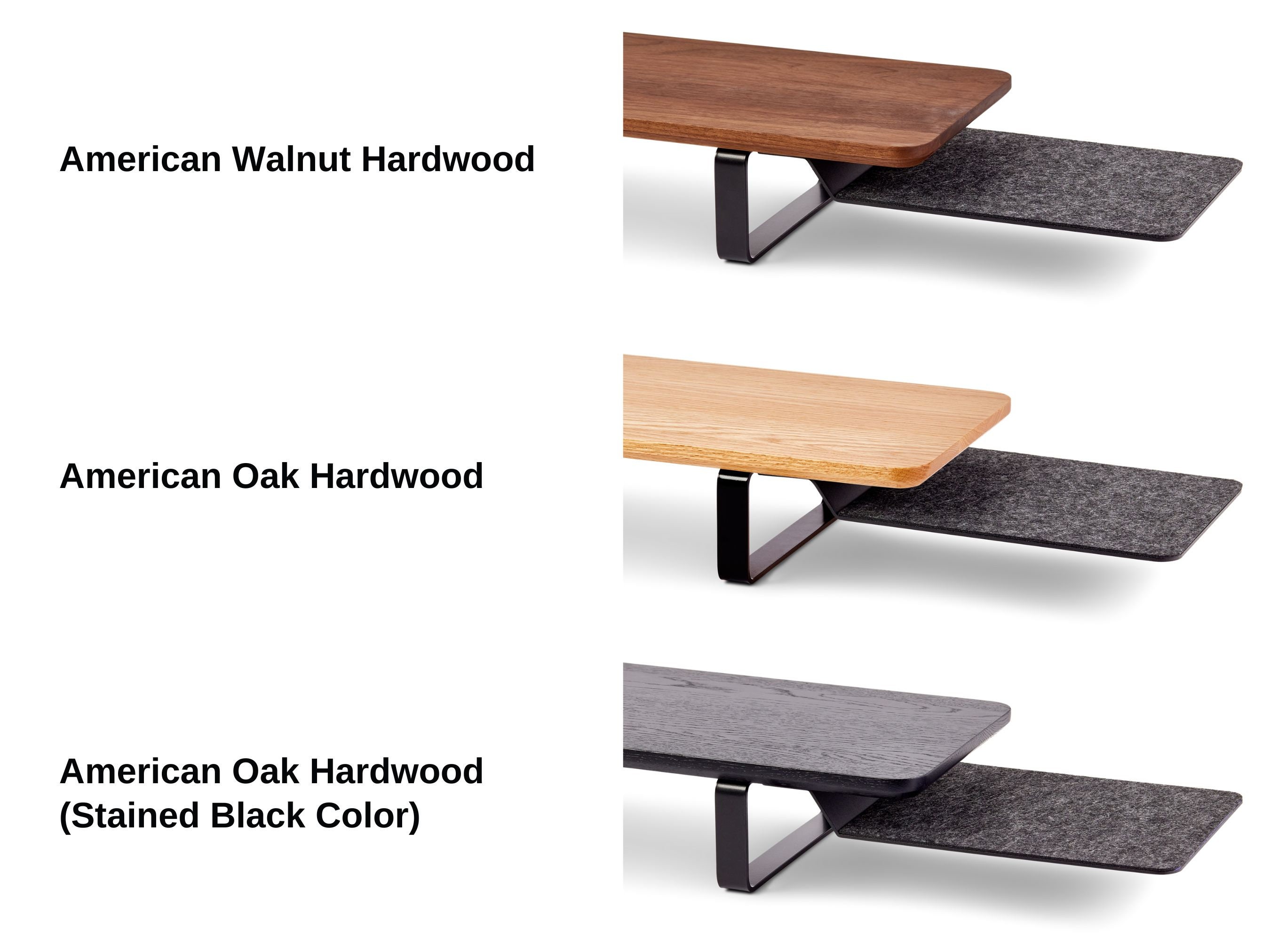Notetower Wood Desk Shelf With Wing Shelves | Dual Monitor Stand ...
