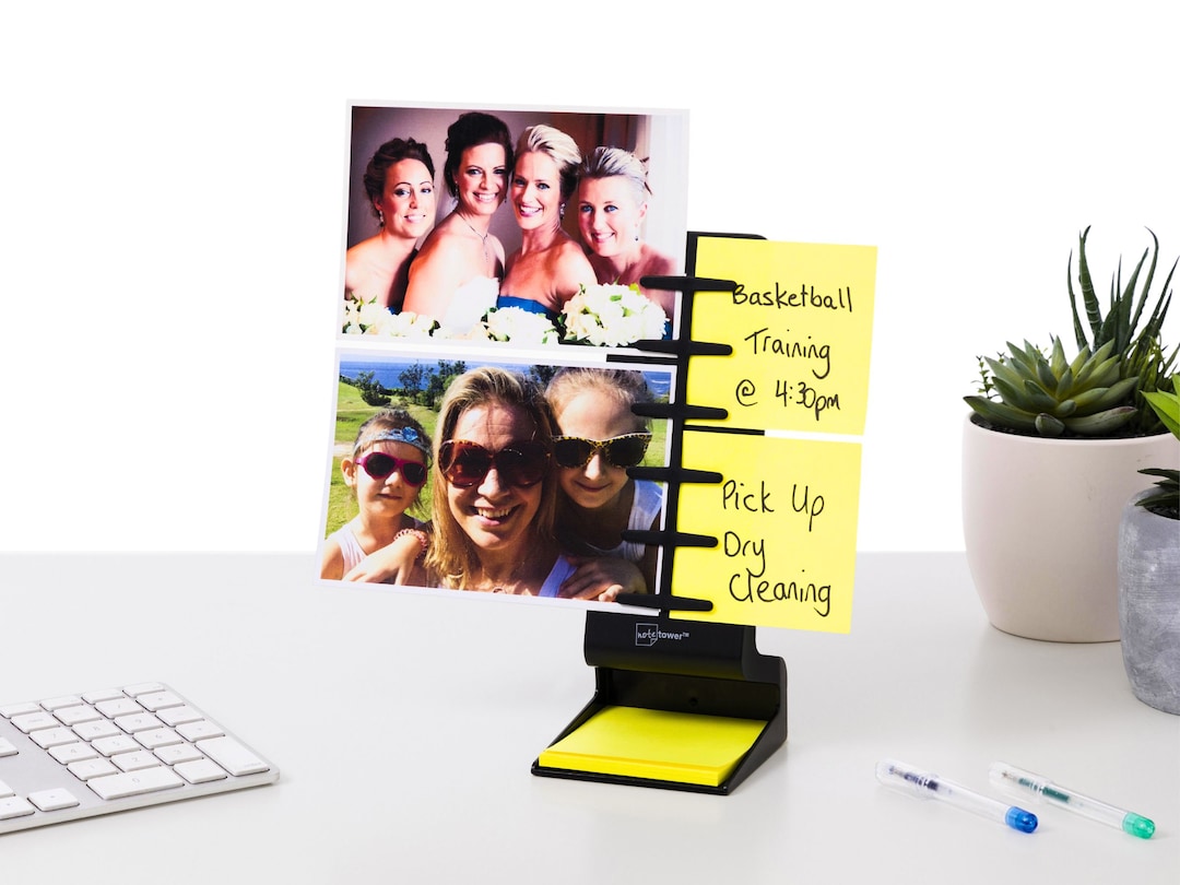 Note Tower Desktop Mini Note Holder Prevents Lost & Misplaced Sticky ...