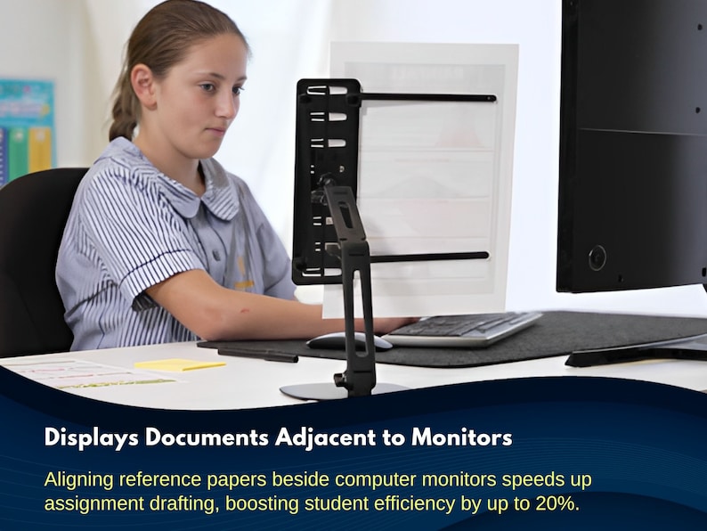 Note Tower Desktop Titan Dual Page Document Holder Paper Stand for ...