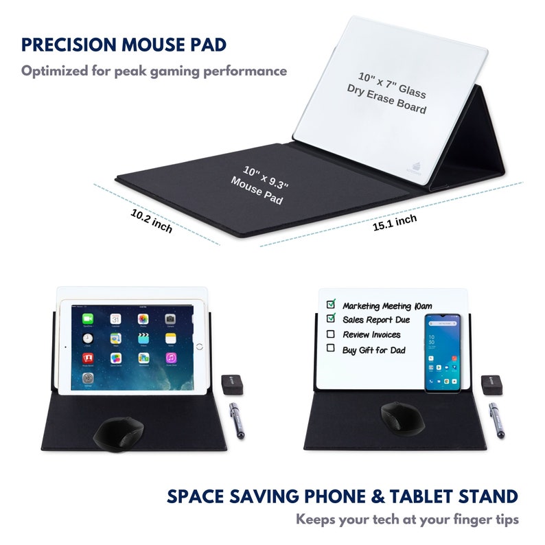 Note Tower Combo Mousepad Whiteboard Premium Mouse Pad With Glass Dry ...