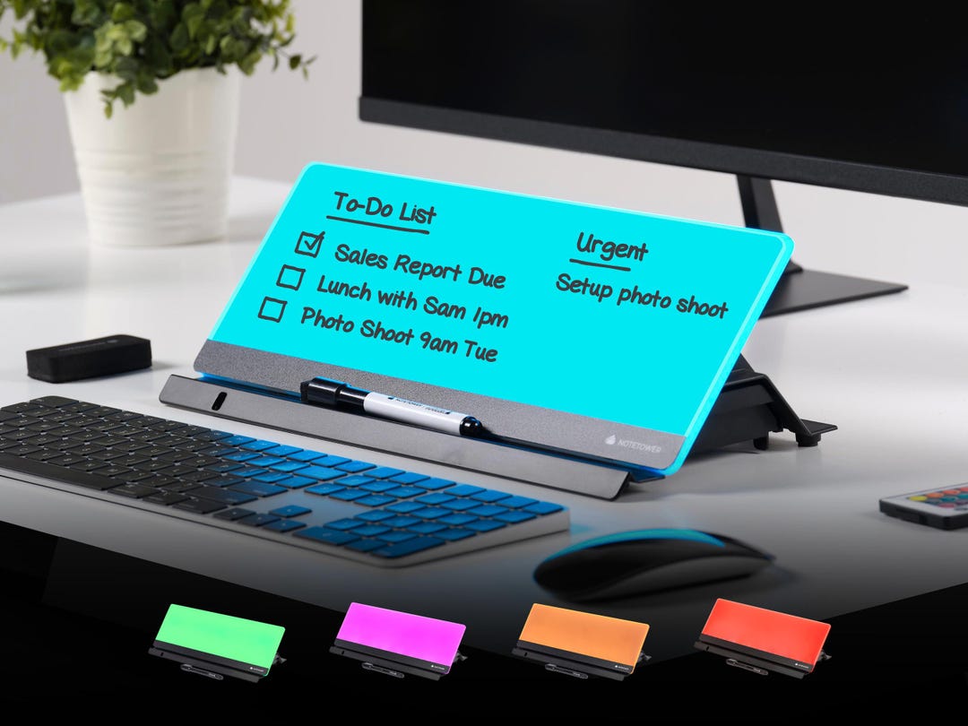 LED Color Changing Desktop Whiteboard | Smart Desk Organizer - Etsy