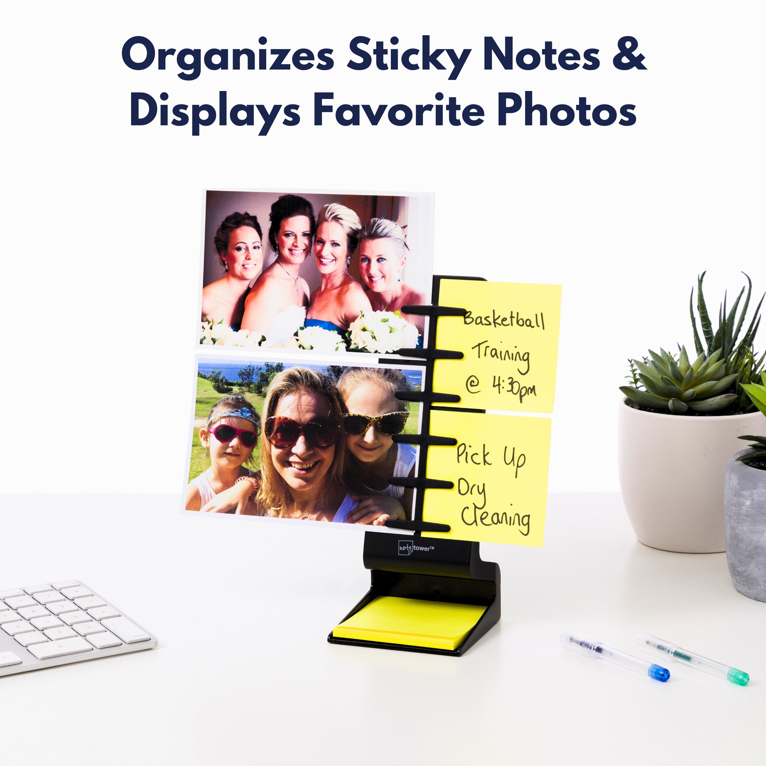 Note Tower Desktop Mini Note Holder - Prevents Lost & Misplaced Sticky ...