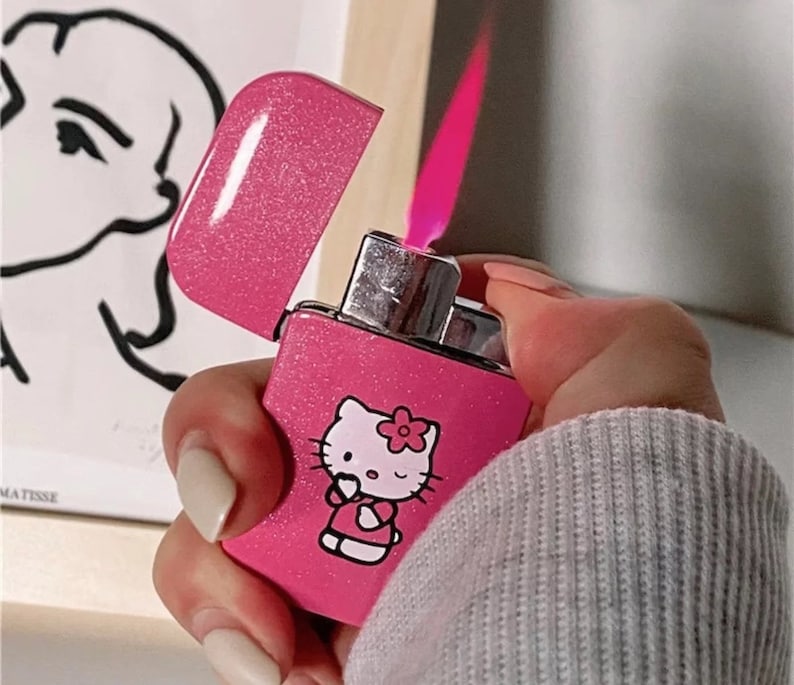 Pink Glitter Hello Kitty Lighter - Etsy