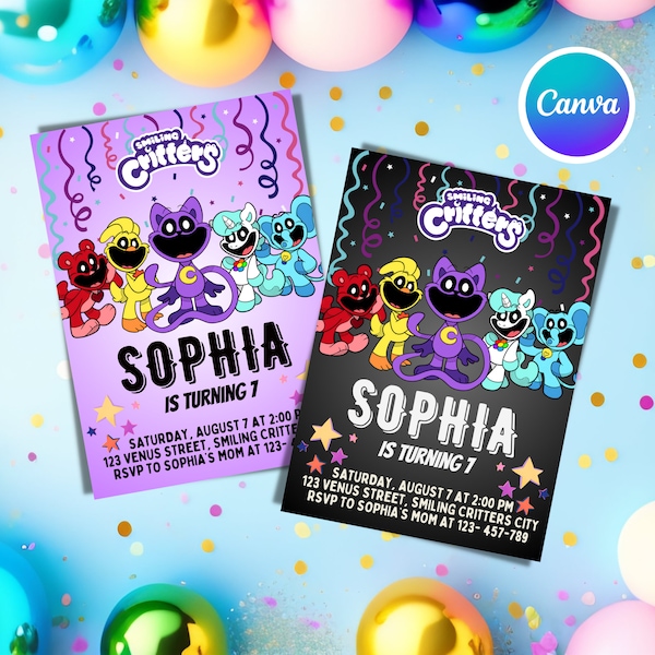 Happy Birthday Smiling Critters - Etsy