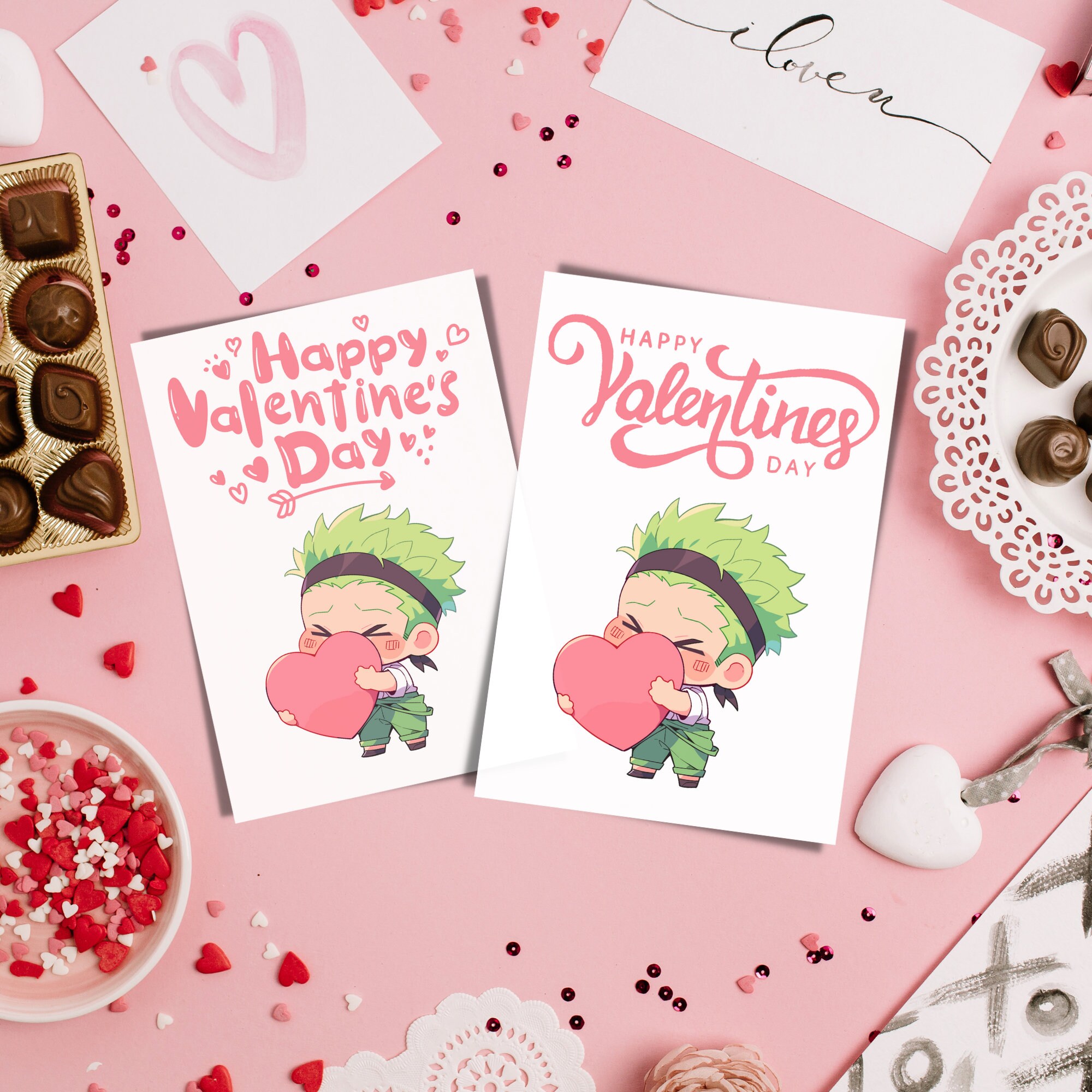 Printable Anime Valentine Card, Zoro Valentine, Anime Inspired ...