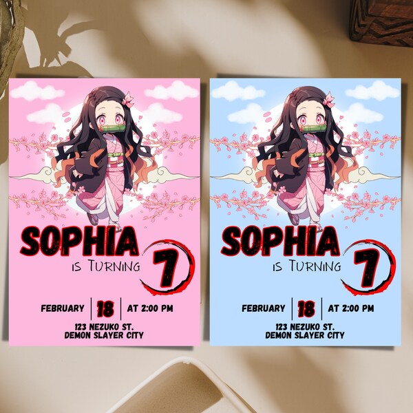 Nezuko Invitation - Etsy