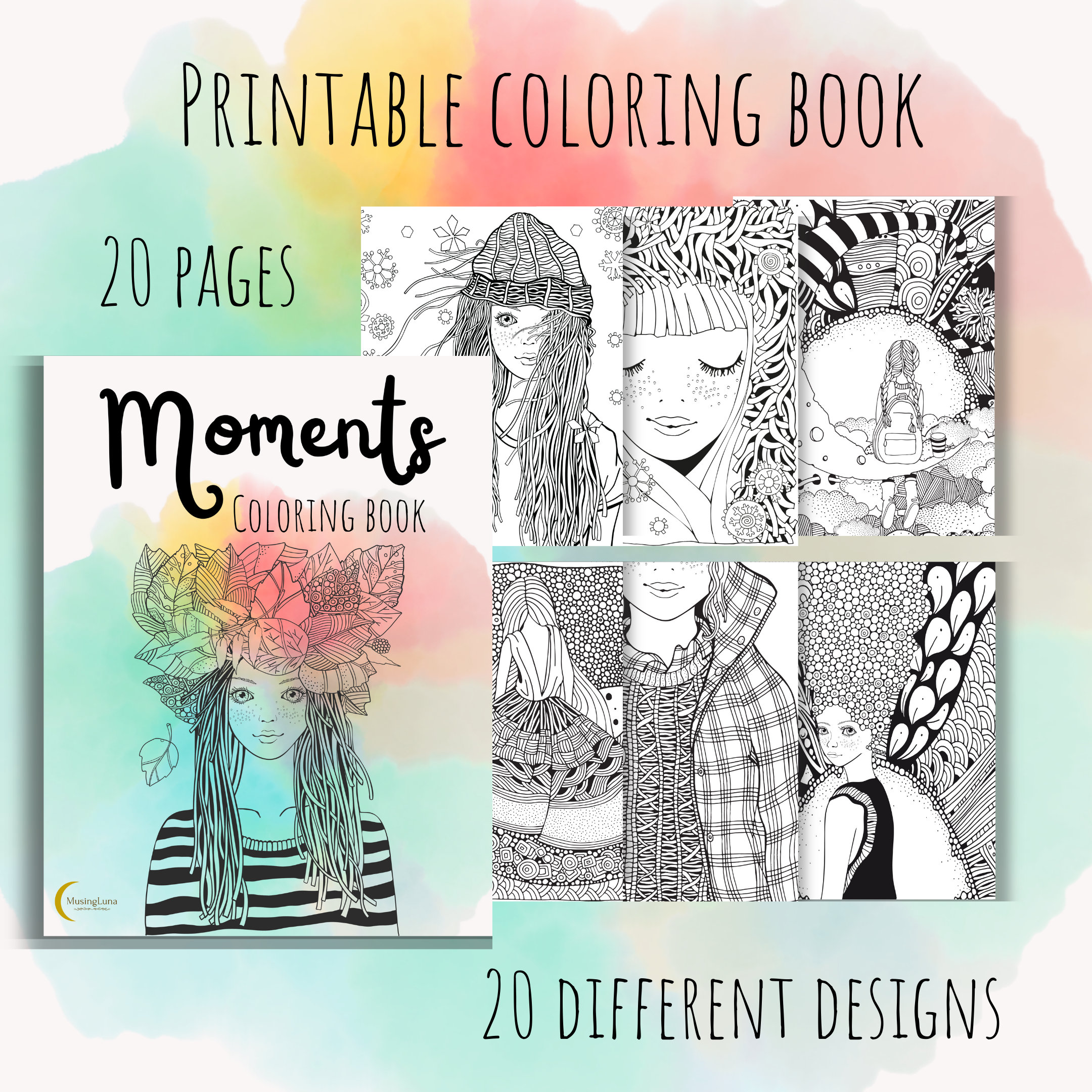 Printable, Coloring Book, Coloring Book, Cute Coloring Book, Girl ...