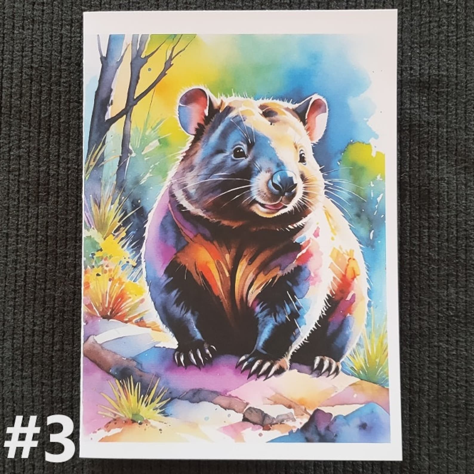 1 - 5 Pack Australian Animals Themed Cards Set #1. (holographic Designs ...