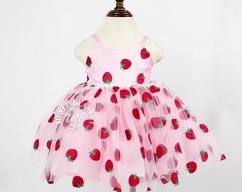 Berry First Birthday Outfit, Personalized Baby Girl Strawberry Clothes ...