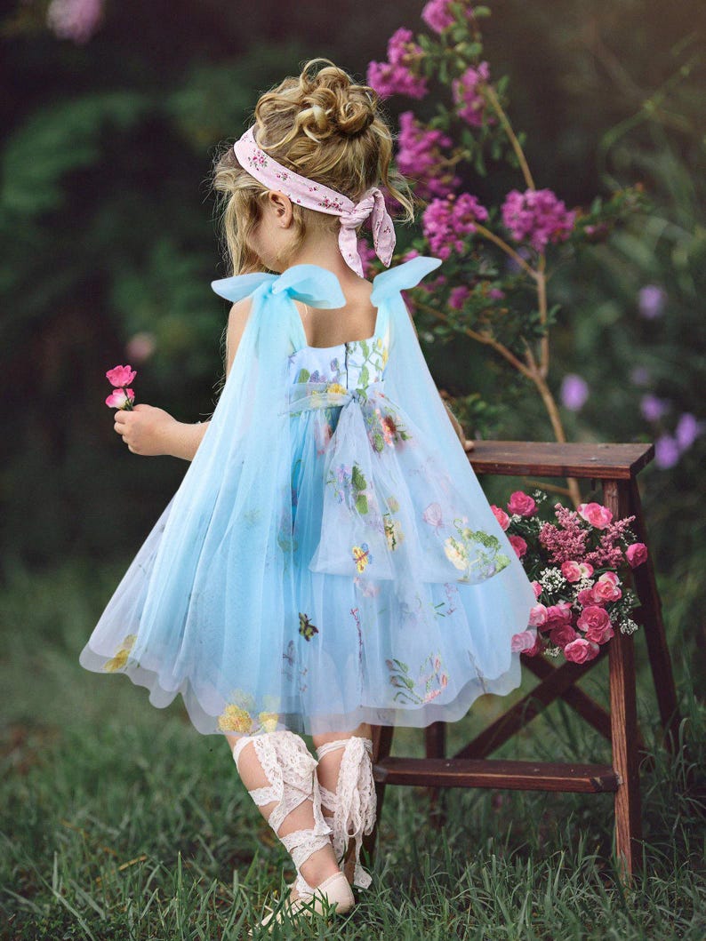 Pastel Blue 4 Layers Flower Girl Dress Tutu Flower Party Dress ...