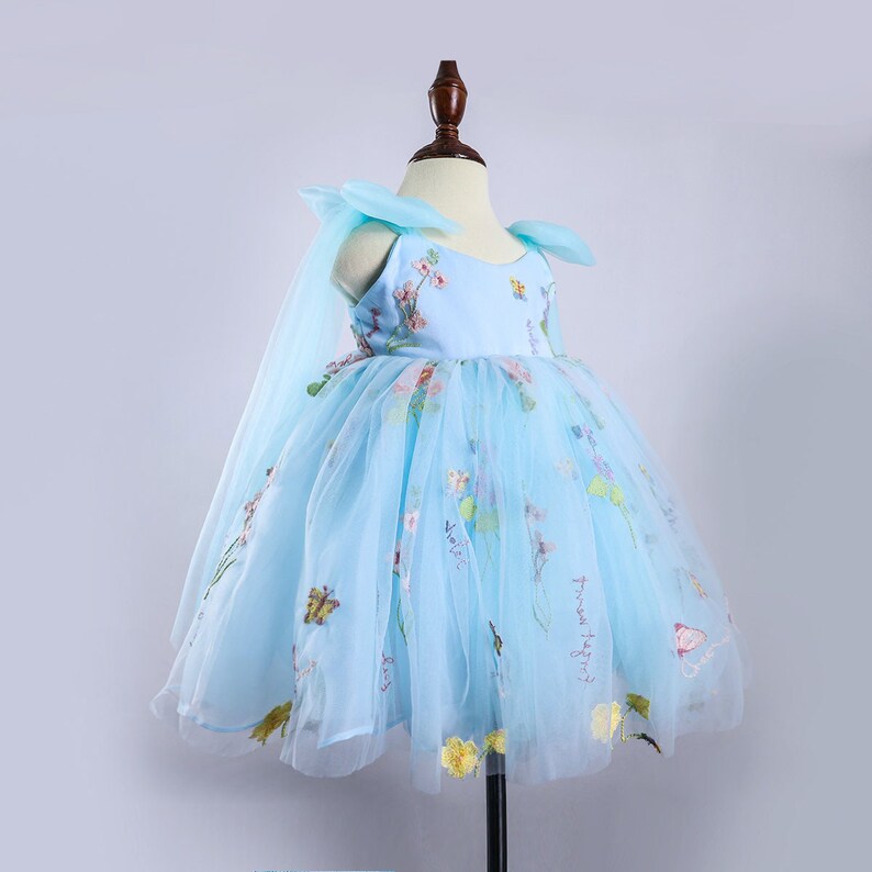 Pastel Blue 4 Layers Flower Girl Dress Tutu Flower Party Dress ...