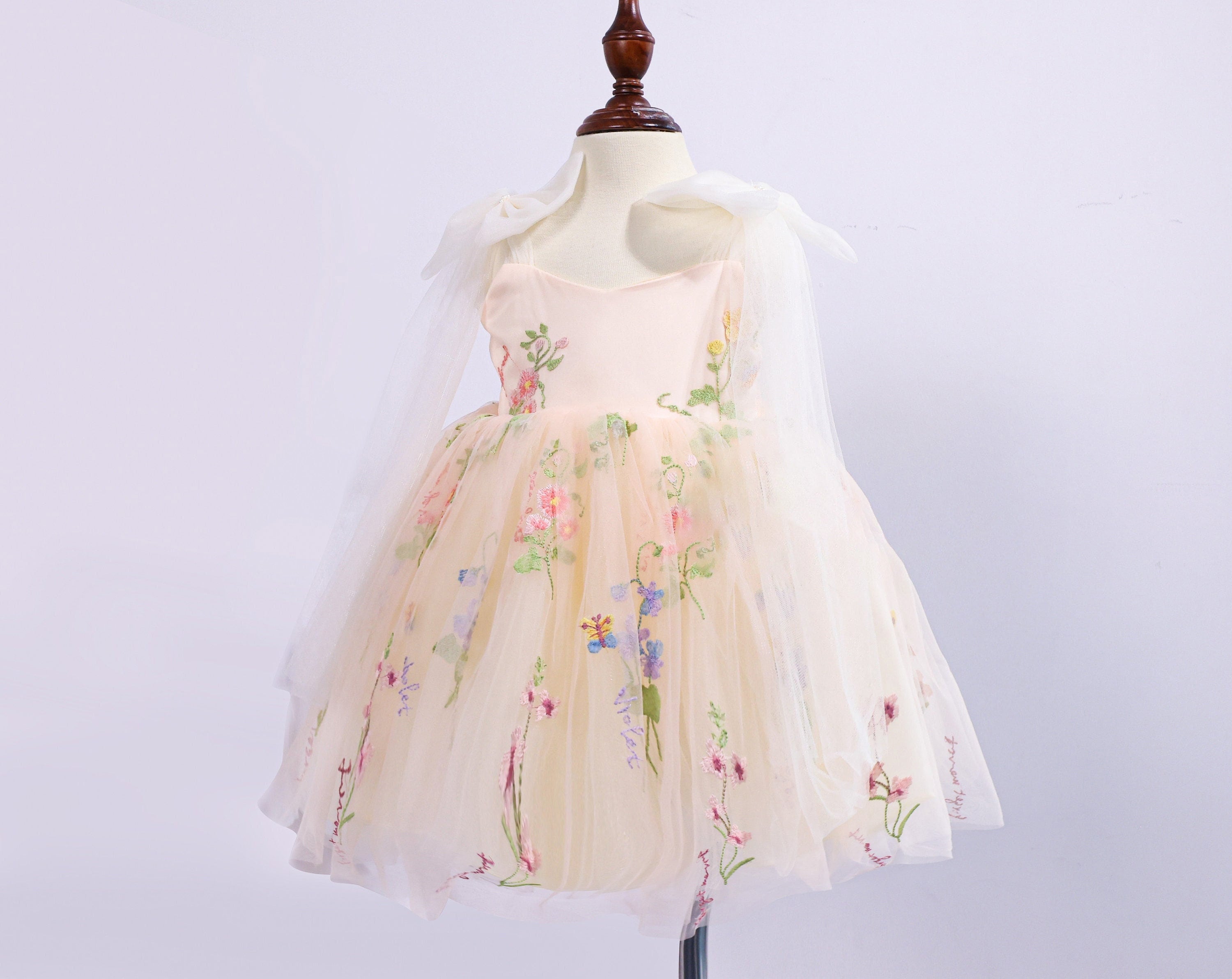 Blush Pink 4 Layers Flower Girl Dress Tutu Flower Party Dress ...