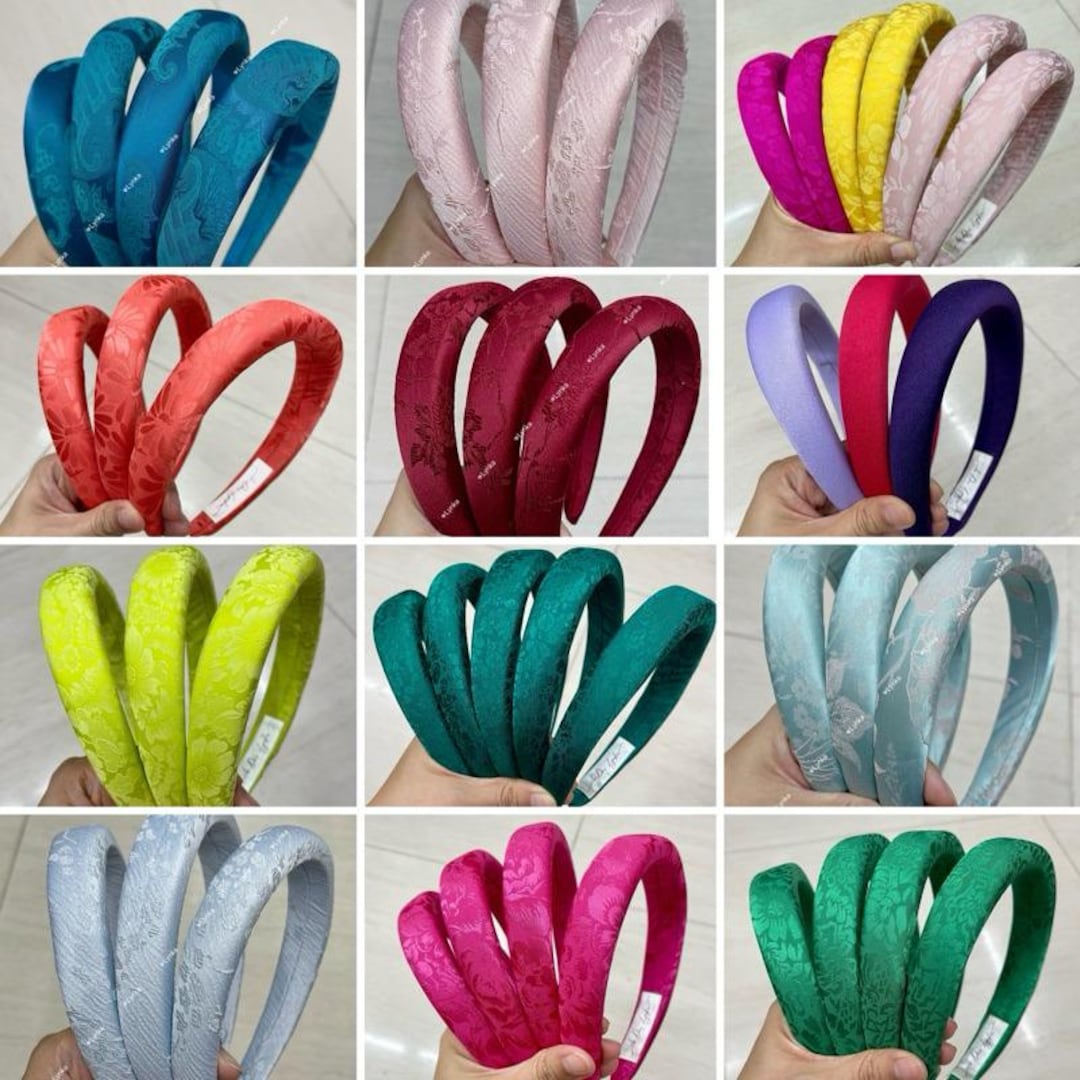 Silk Headband 20 Colors Vietnamese Ao Dai Hair Band, Jacquard Fabric ...