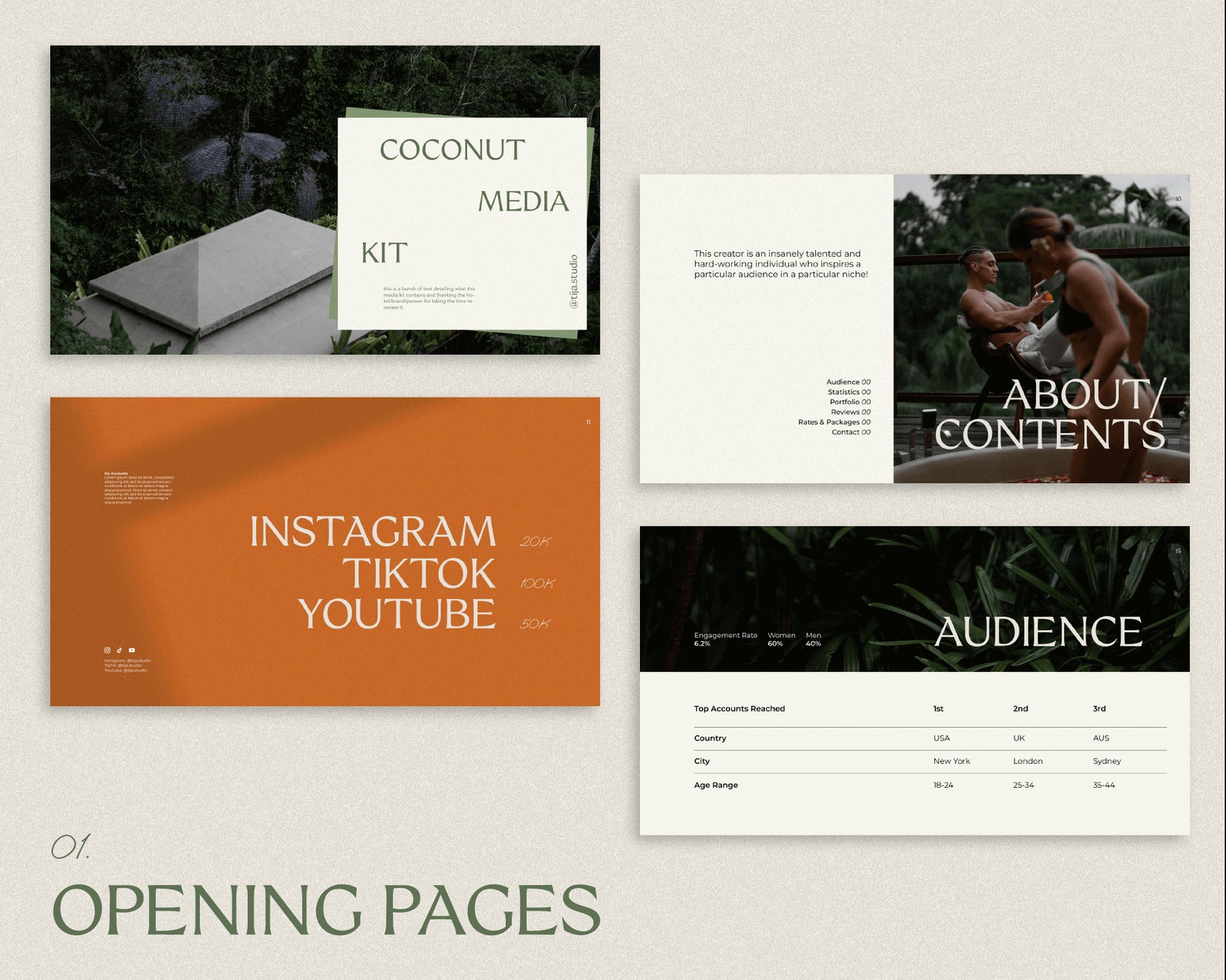 45 Page Media Kit Canva Template | Instagram Media Kit | Influencer ...