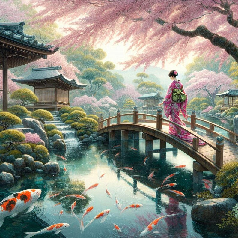 Japanese, Flowers Cat Solar Rainforest - Etsy