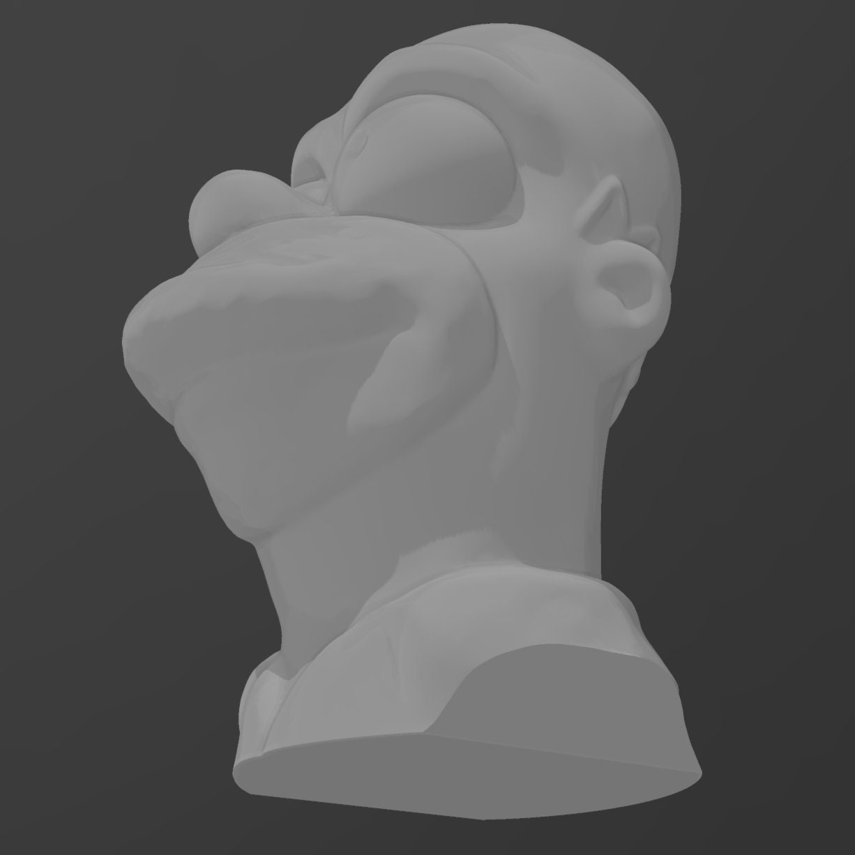 Homer Simpson Head Bust Figurine Sculpture 3D Printing - Etsy