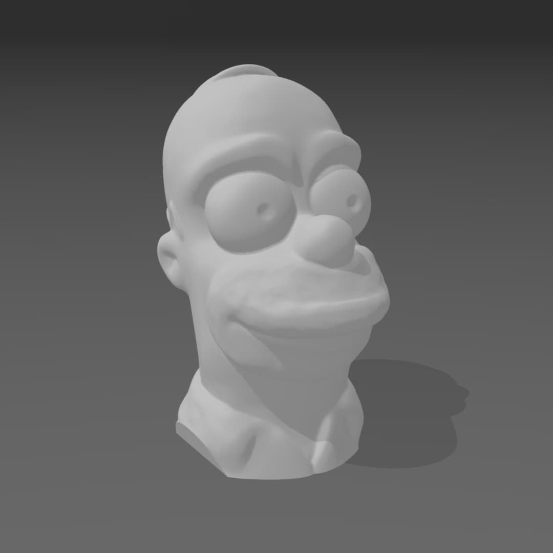 Homer Simpson Head Bust Figurine Sculpture 3D Printing - Etsy