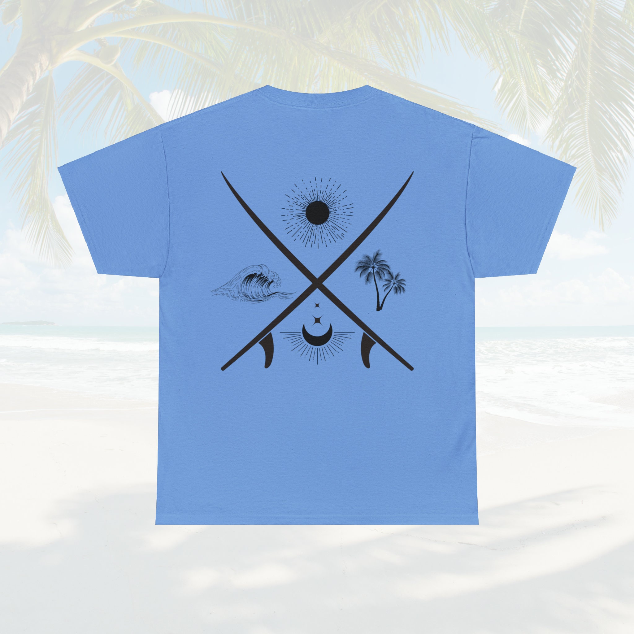 Surf T-shirt, the Elements of Surfing, Comfortable Beachwear for Ocean ...